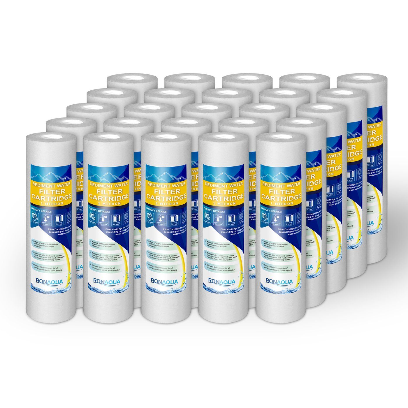 10 Inch 1 Micron Sediment Water Filter Cartridge | Ronaqua