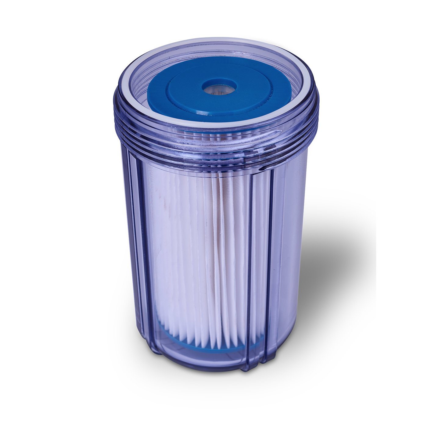 10 In. Transparent 5 Micron Pleated Sediment Whole House Water Filter ...