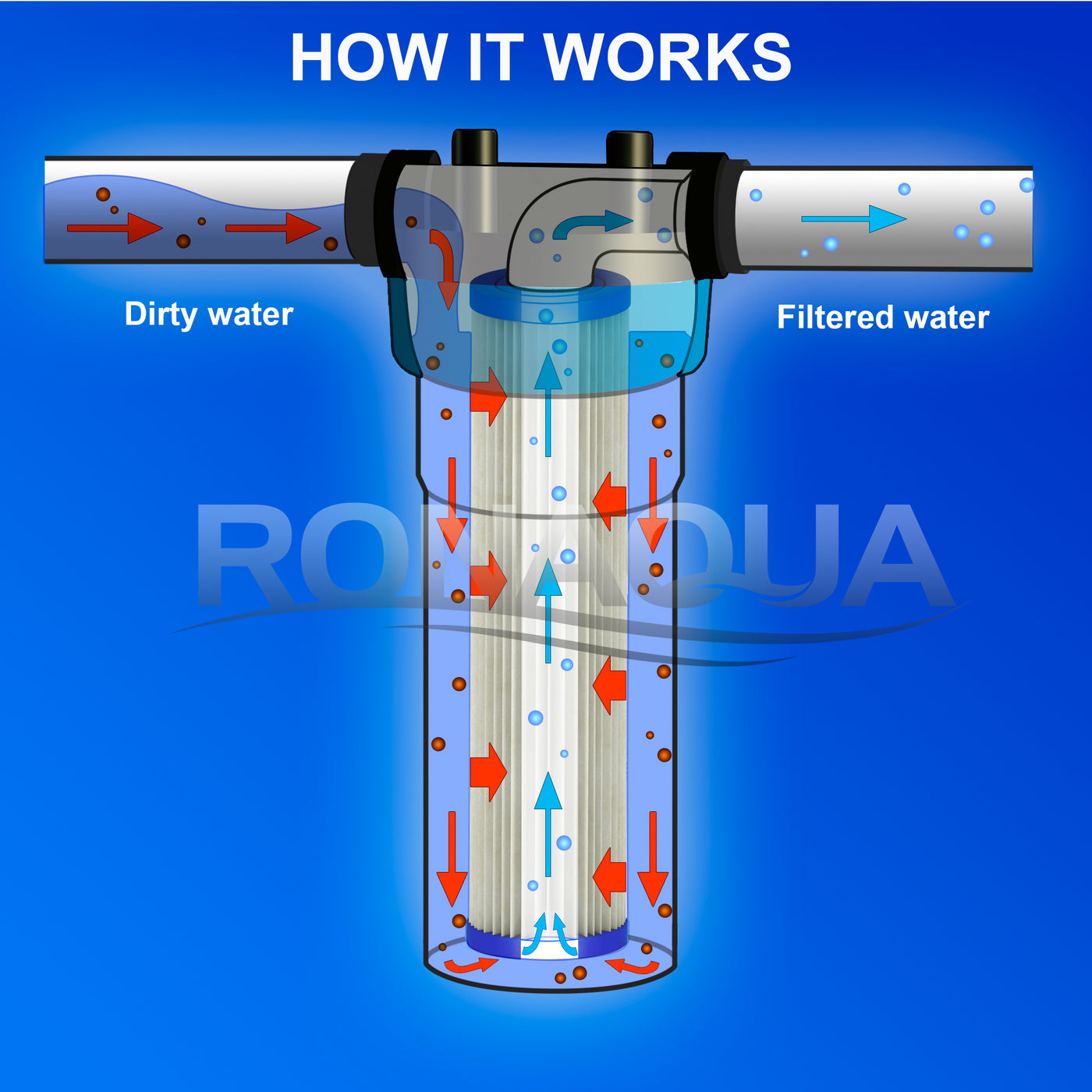 10" Standard Whole House Filter and Pleated Sediment | RONAQUA